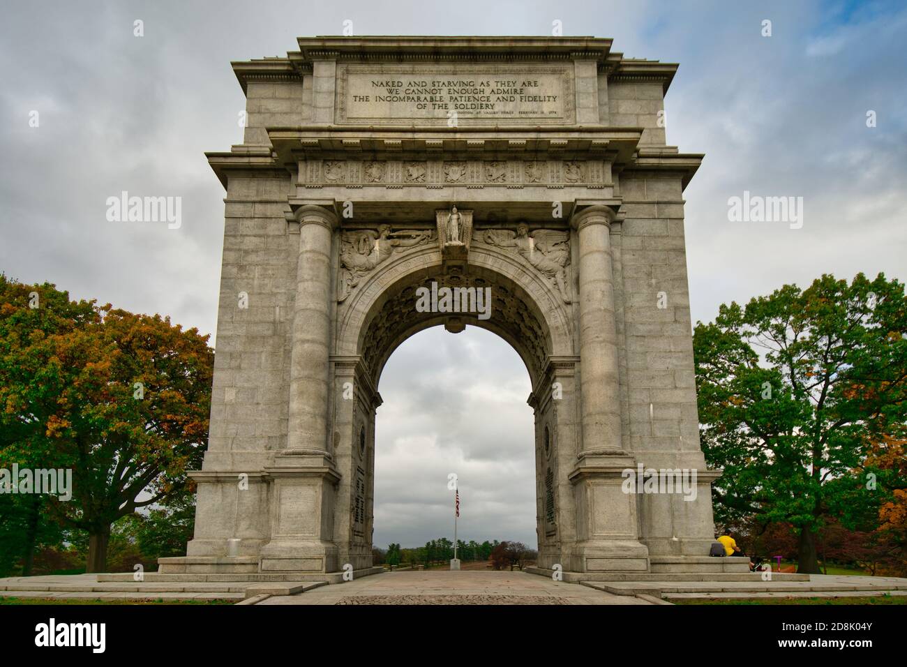 The National Memorial Arch at Valley Forge National Historical Park on ...