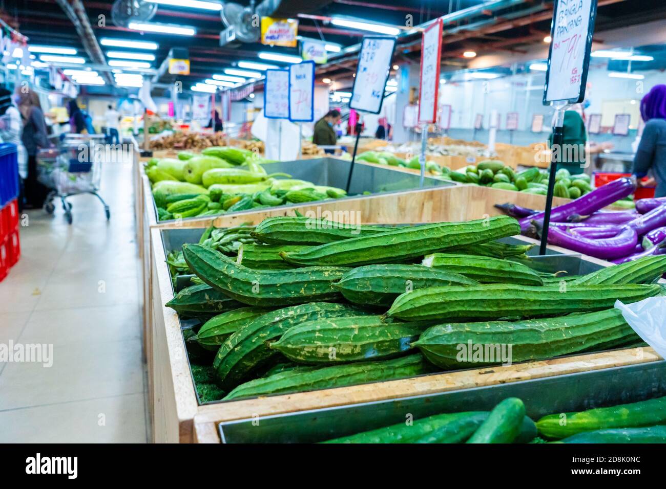 Grocery boxes in the grocery store close up Stock Photo - Alamy
