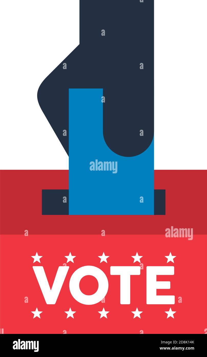 vote word election day with voting box vector illustration design Stock ...