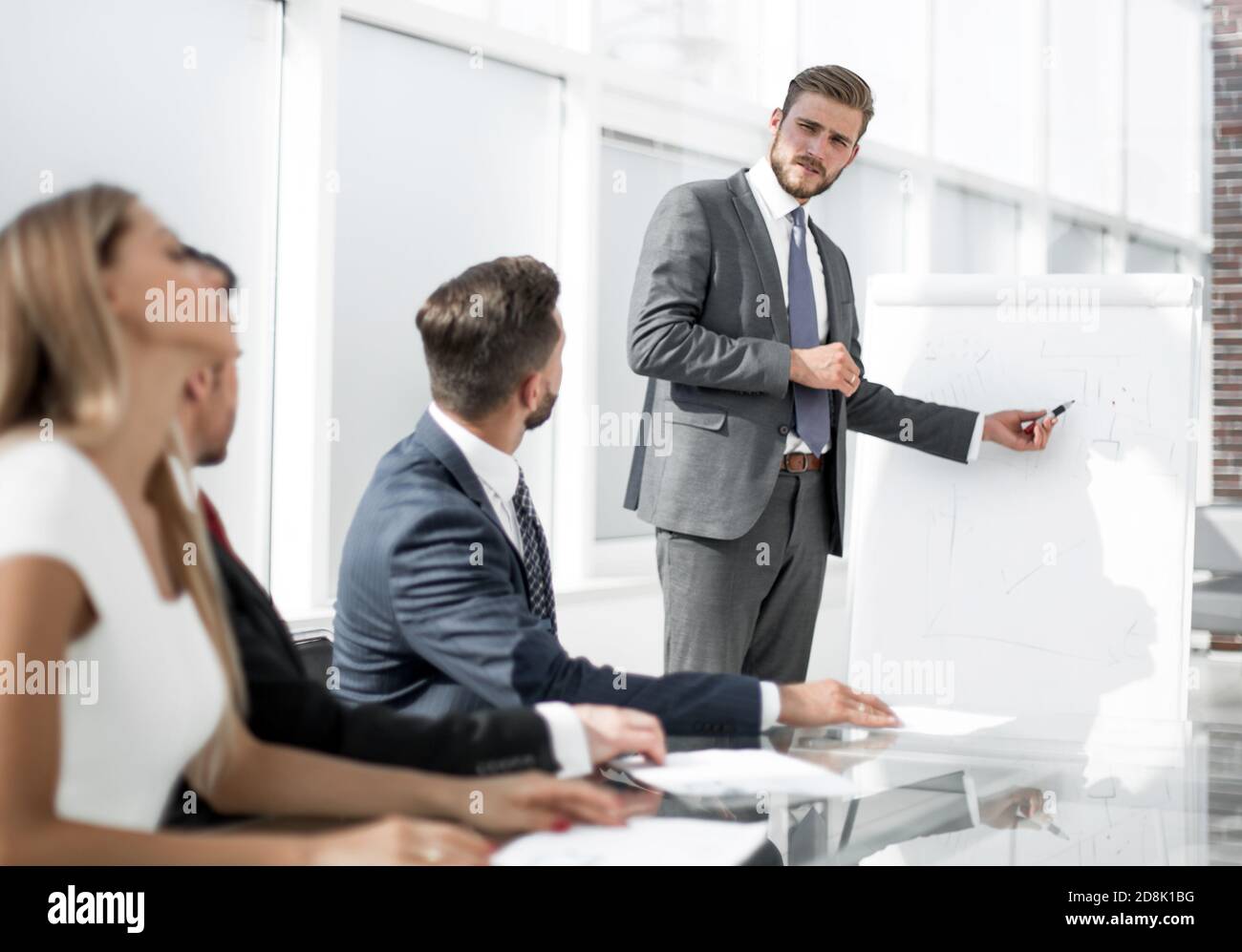 employees at a business presentation in the conference room Stock Photo ...