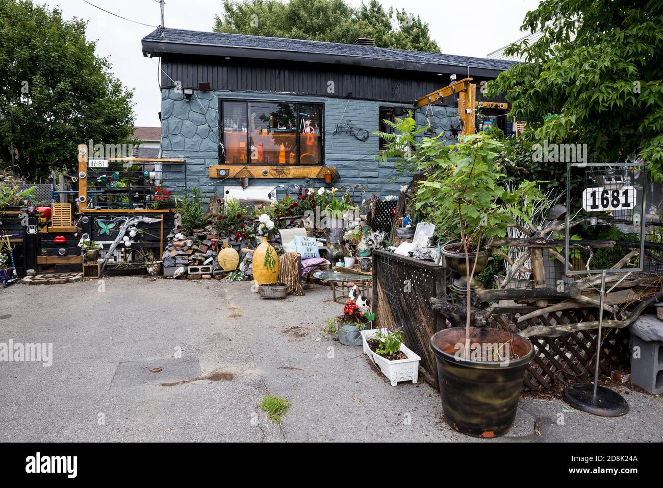 A heavily-decorated house in Longueuil, Quebec, Canada Stock Photo - Alamy