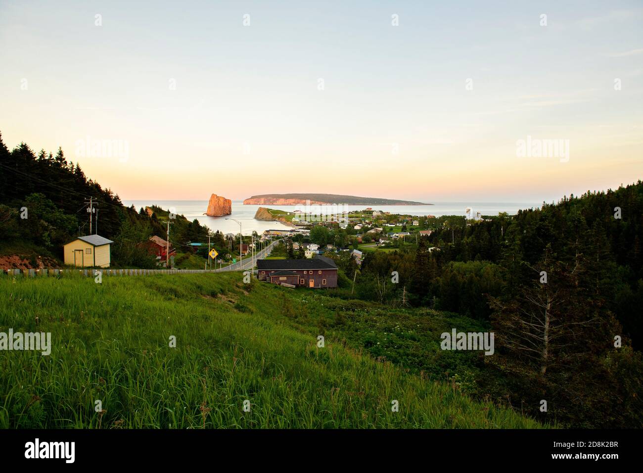 Nice Famous Rocher Perce rock in Gaspe Stock Photo - Alamy