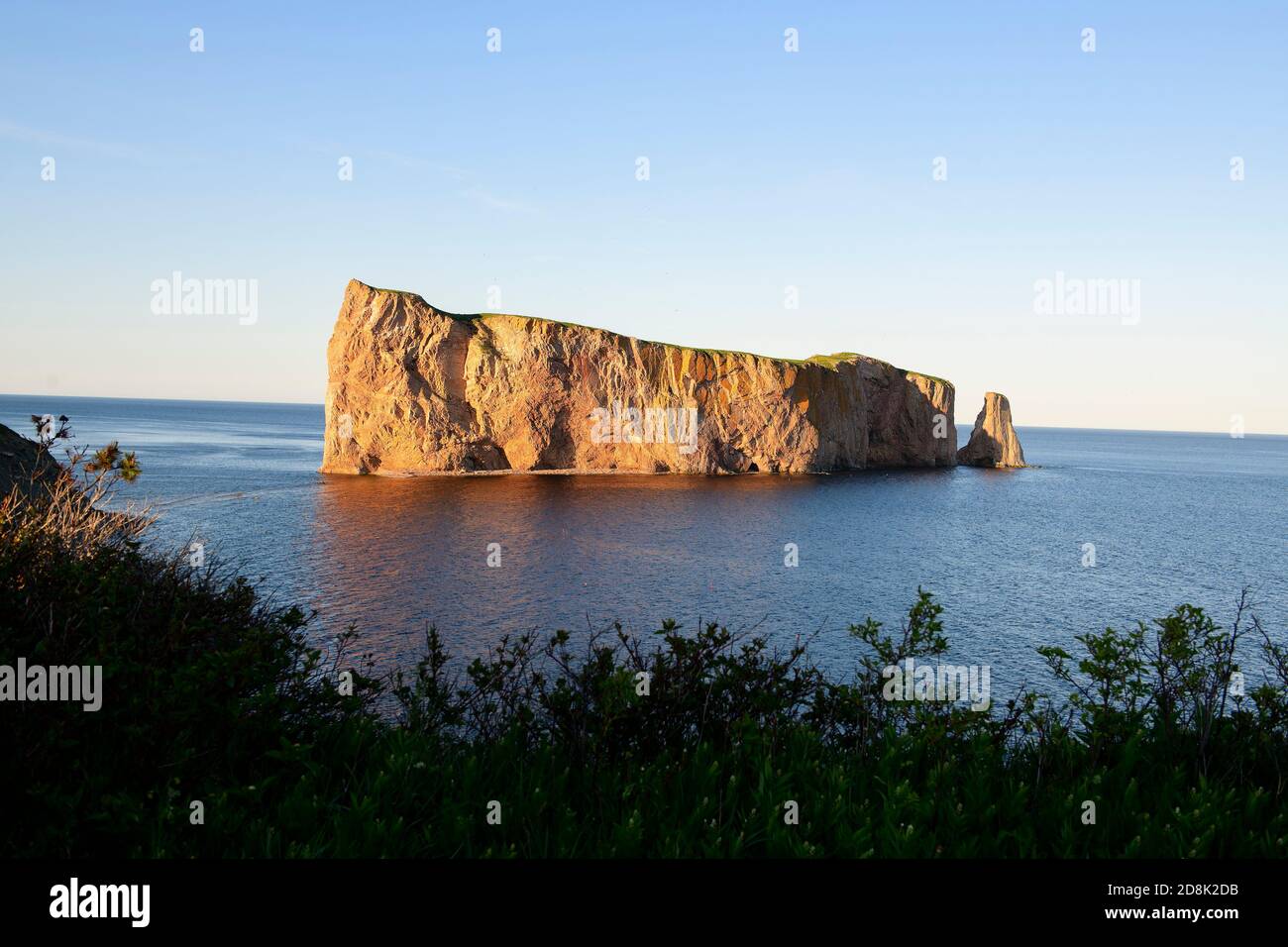 Nice Famous Rocher Perce rock in Gaspe Stock Photo - Alamy