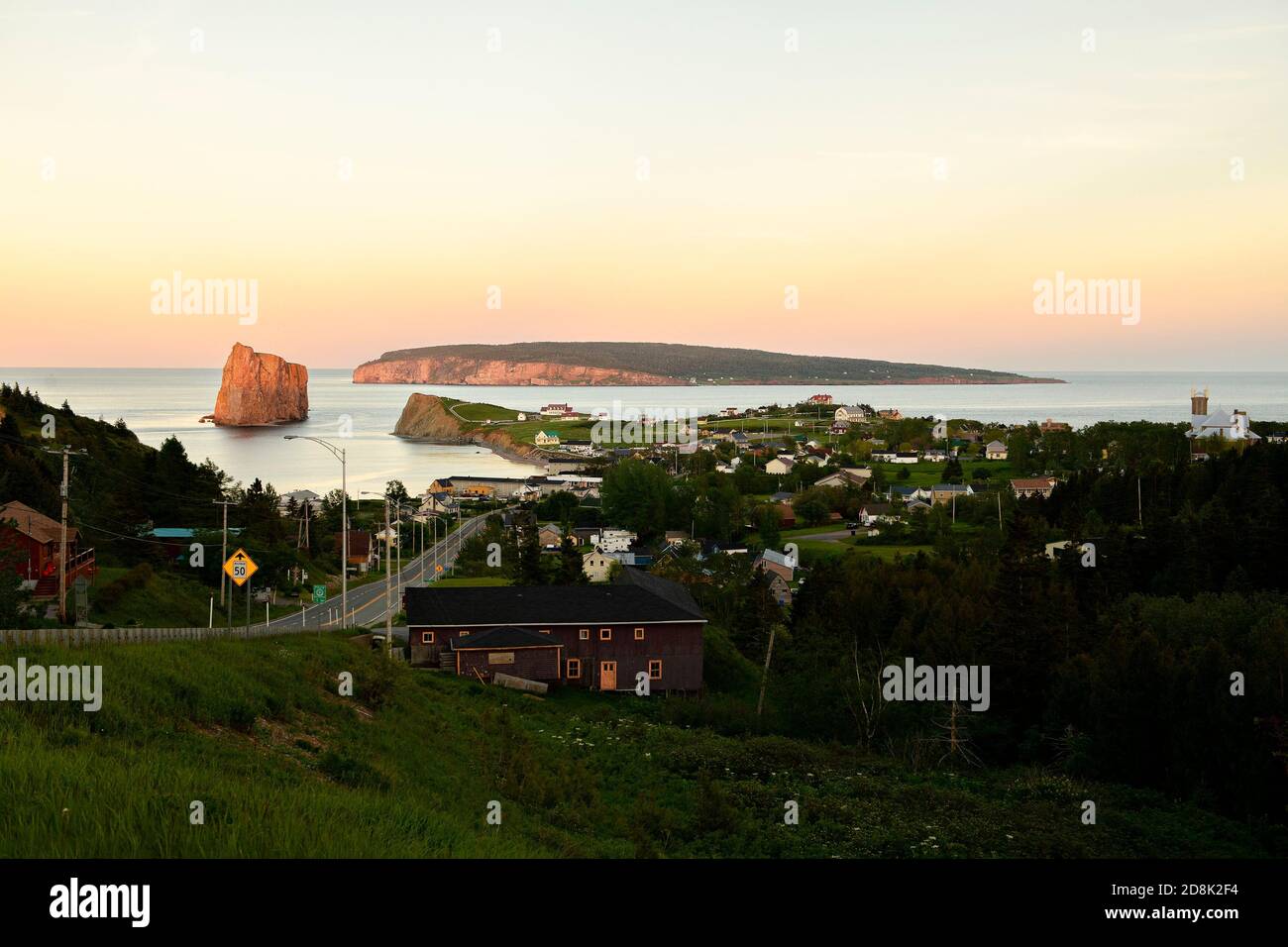 Nice Famous Rocher Perce rock in Gaspe Stock Photo - Alamy