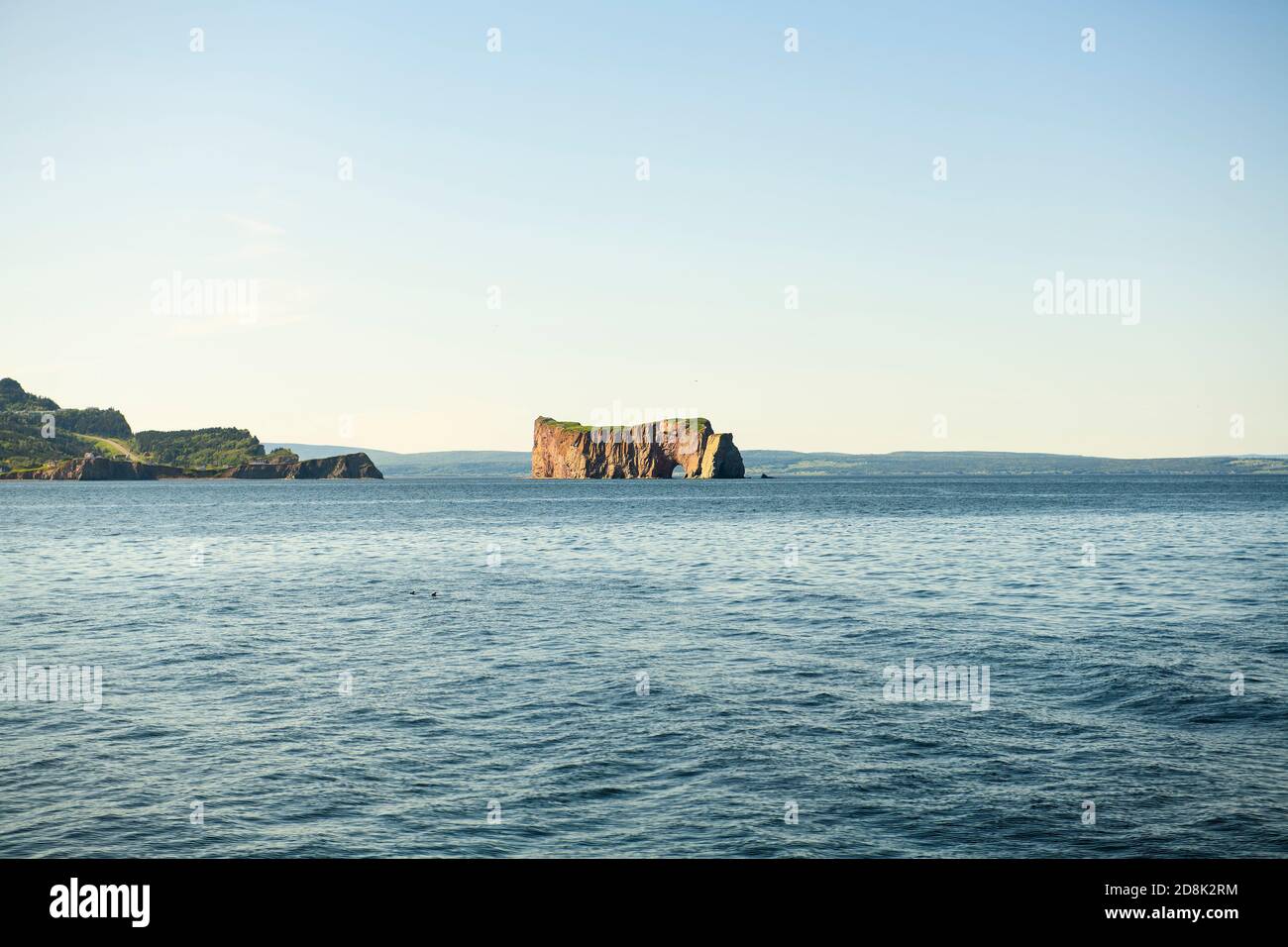 Nice Famous Rocher Perce rock in Gaspe Stock Photo - Alamy