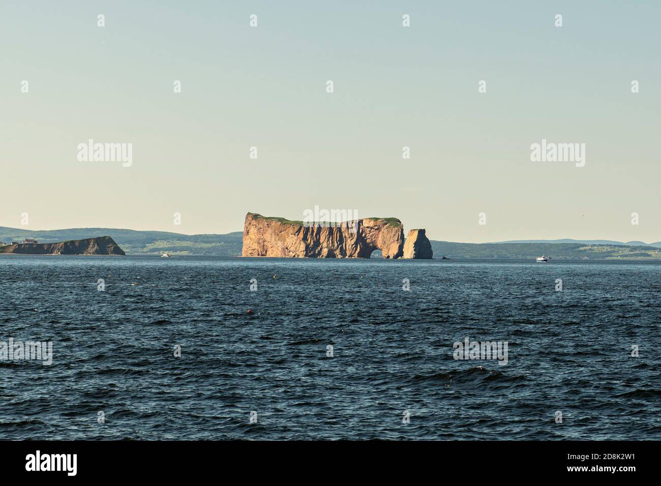 Nice Famous Rocher Perce rock in Gaspe Stock Photo - Alamy