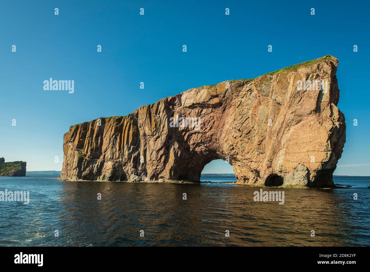 Nice Famous Rocher Perce rock in Gaspe Stock Photo - Alamy