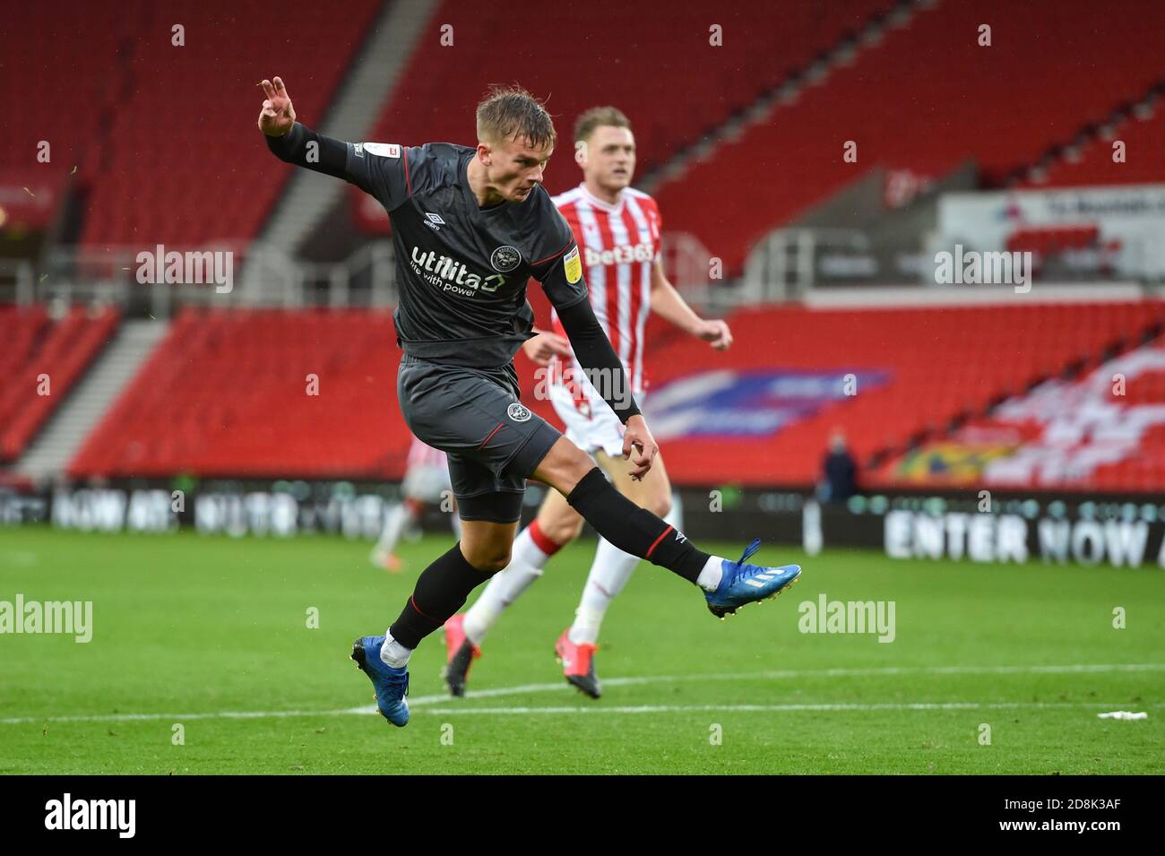 Goal Marcus Forss (15) of Brentford scores to make it 3-1 Stock Photo ...