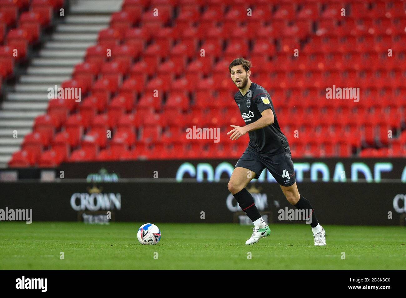 Charlie Goode (4) of Brentford in action during the game Stock Photo ...