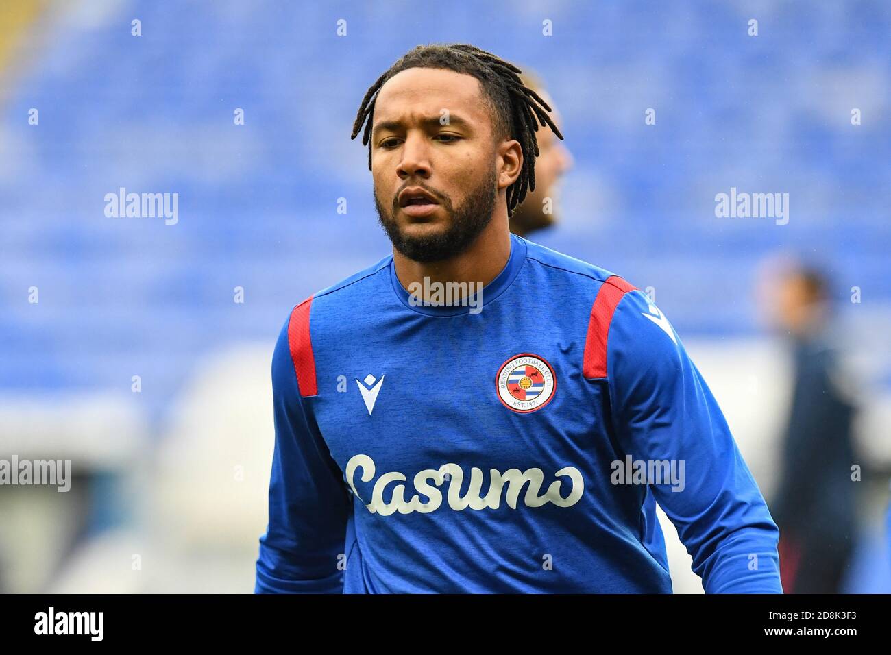 Liam Moore (6) of Reading warms up before ko Stock Photo - Alamy