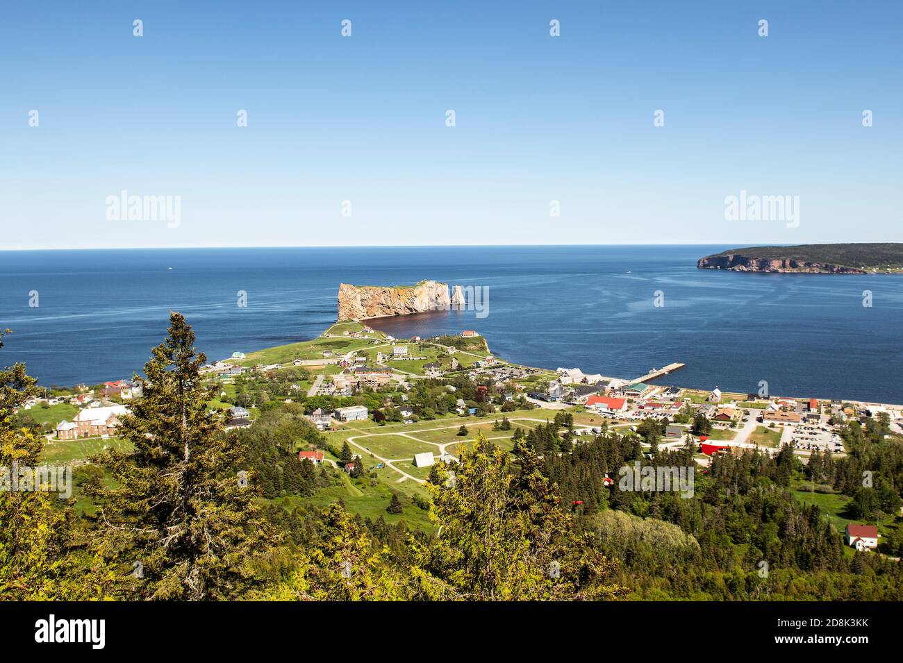 Nice Famous Rocher Perce rock in Gaspe Stock Photo - Alamy