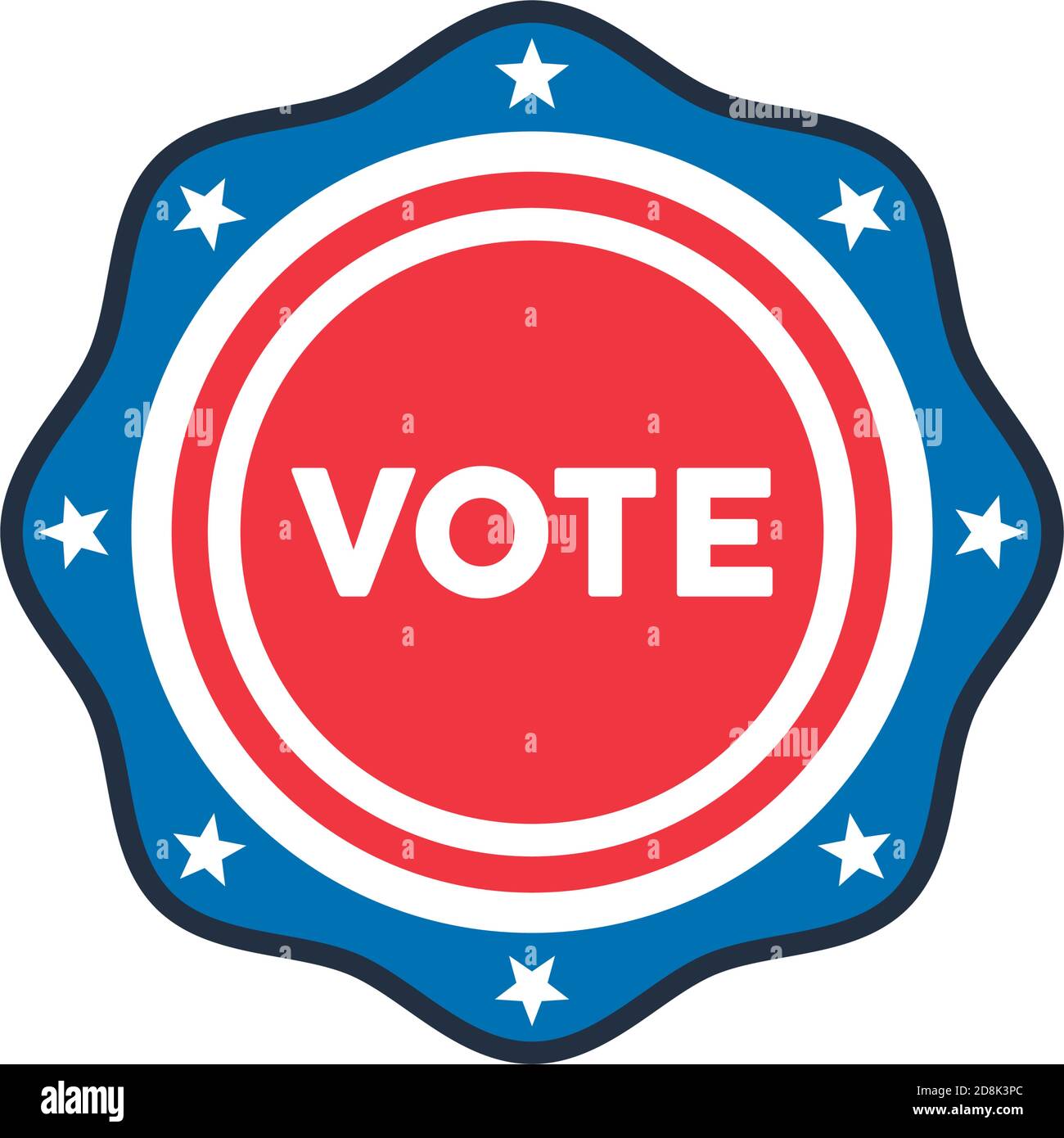 vote word election day in lase seal vector illustration design Stock ...