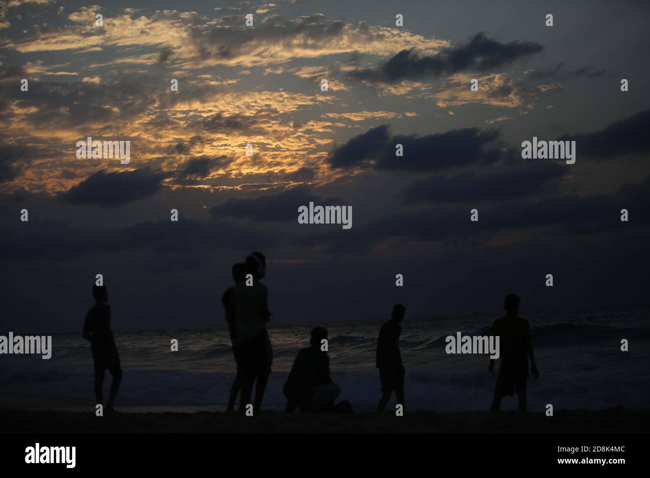 Nusirat, The Gaza Strip, Palestine. 30th Oct, 2020. Palestinians having ...
