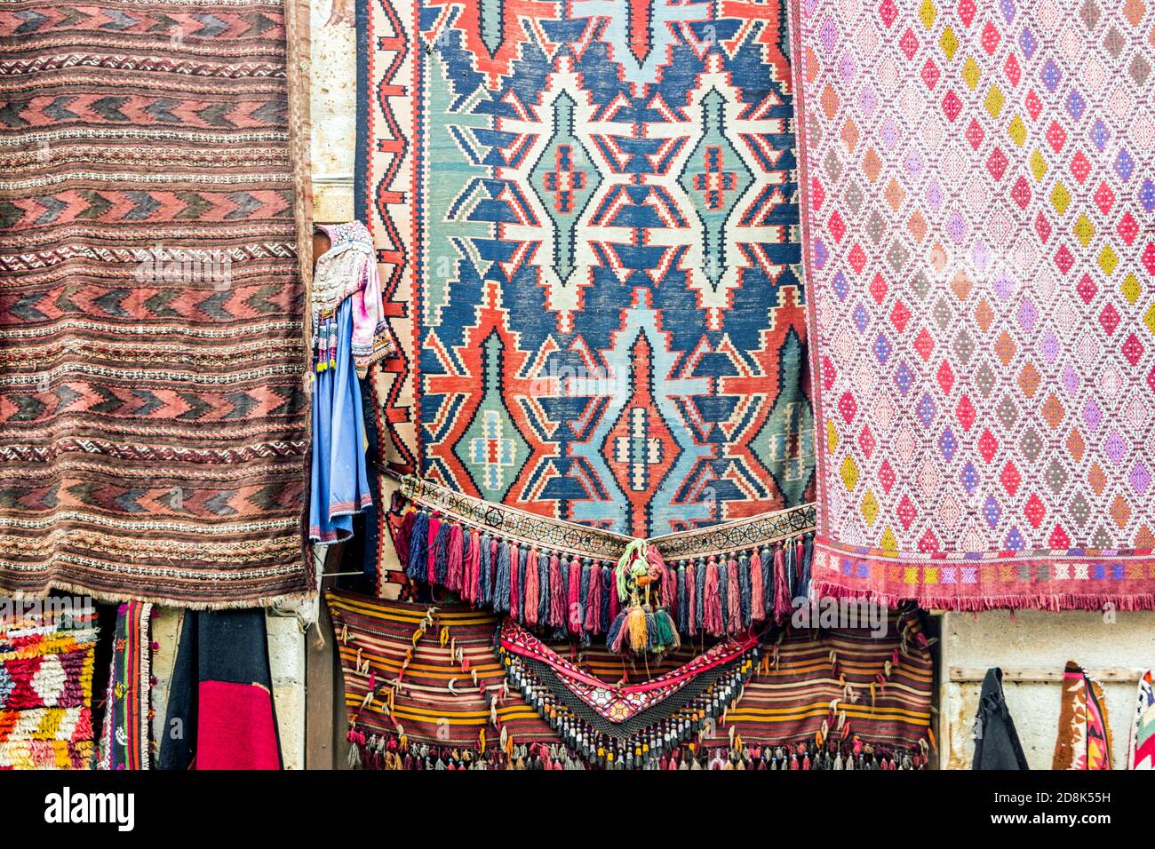 Colorful handmade turkish carpets on hi-res stock photography and ...