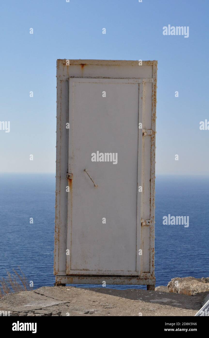 random door without any use in Knidos Trukey Stock Photo - Alamy