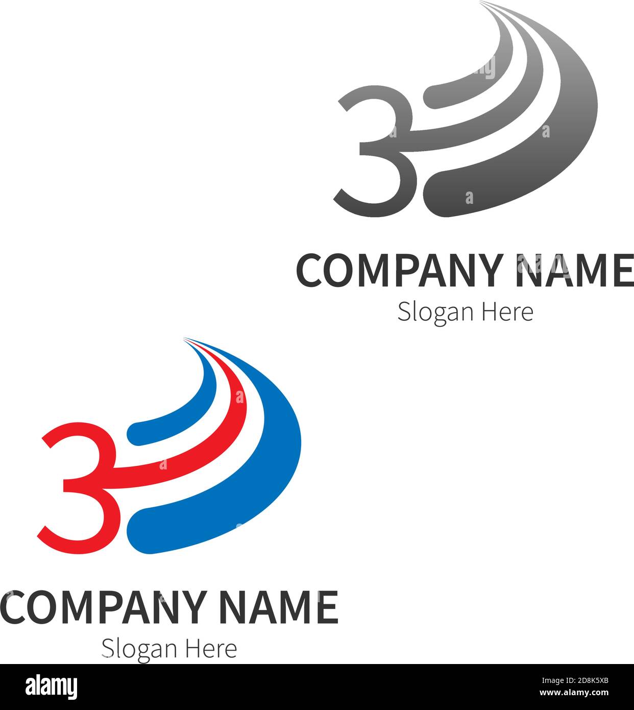 Number 3 Logo Business Template Vector icon Stock Vector Image & Art ...