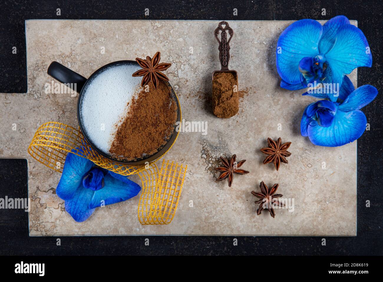 Turkish Salep or Sahlep with cinnamon sticks / Christmas Eggnog. Served ...