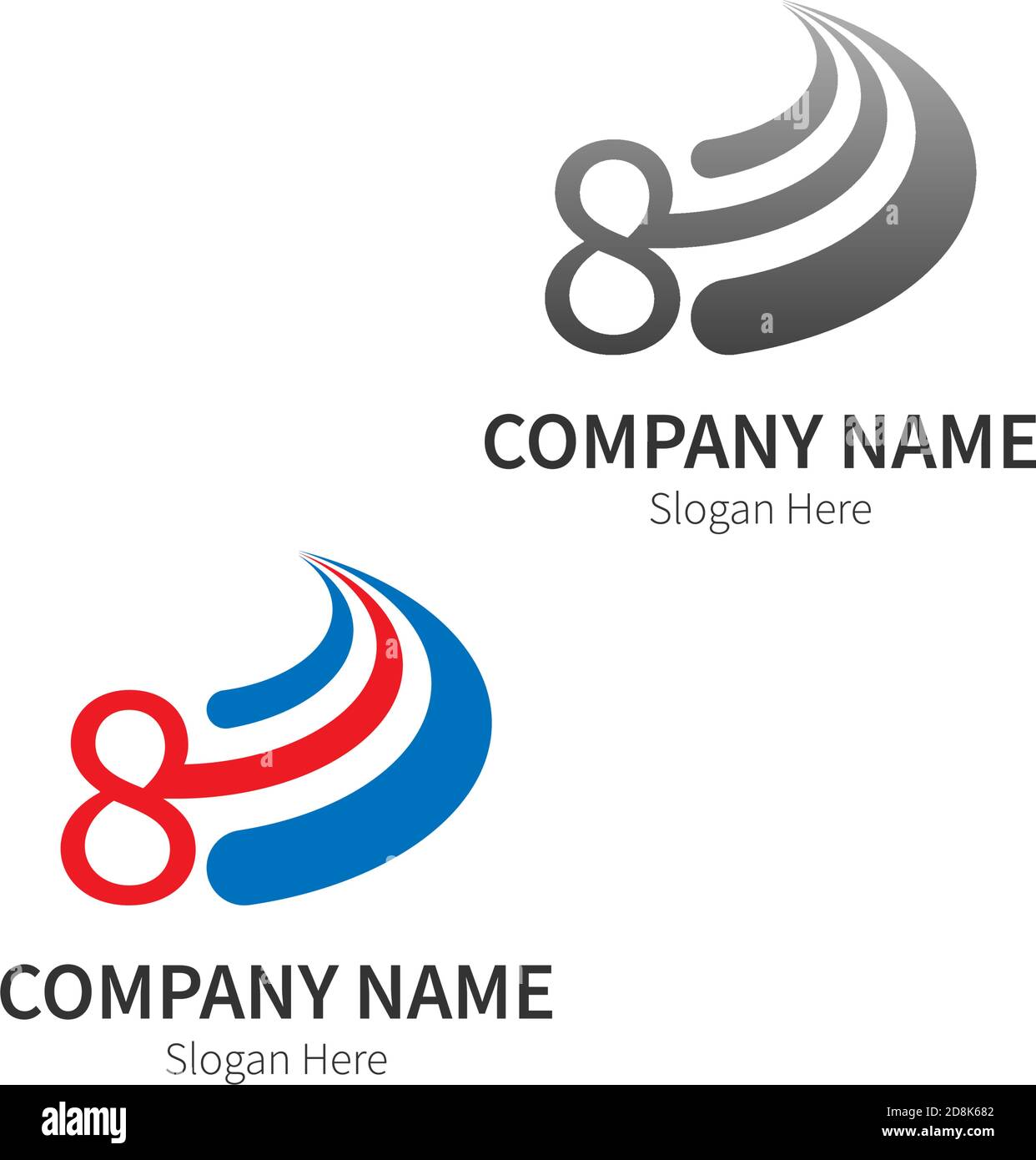 Number 8 Logo Business Template Vector icon Stock Vector Image & Art ...