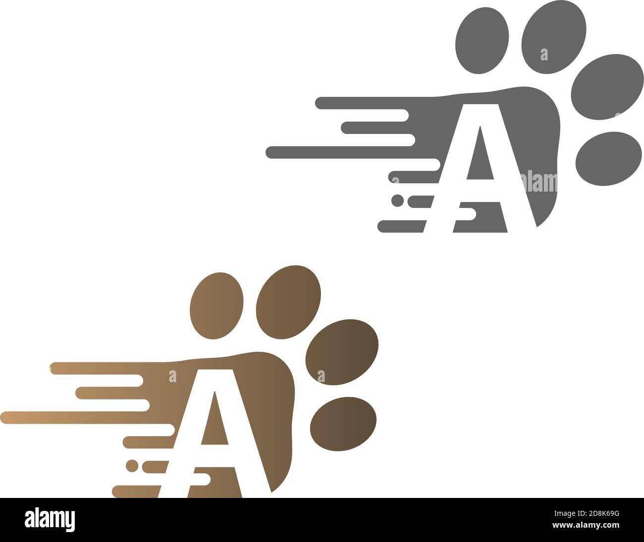 Paw prints in black Stock Vector Images - Alamy