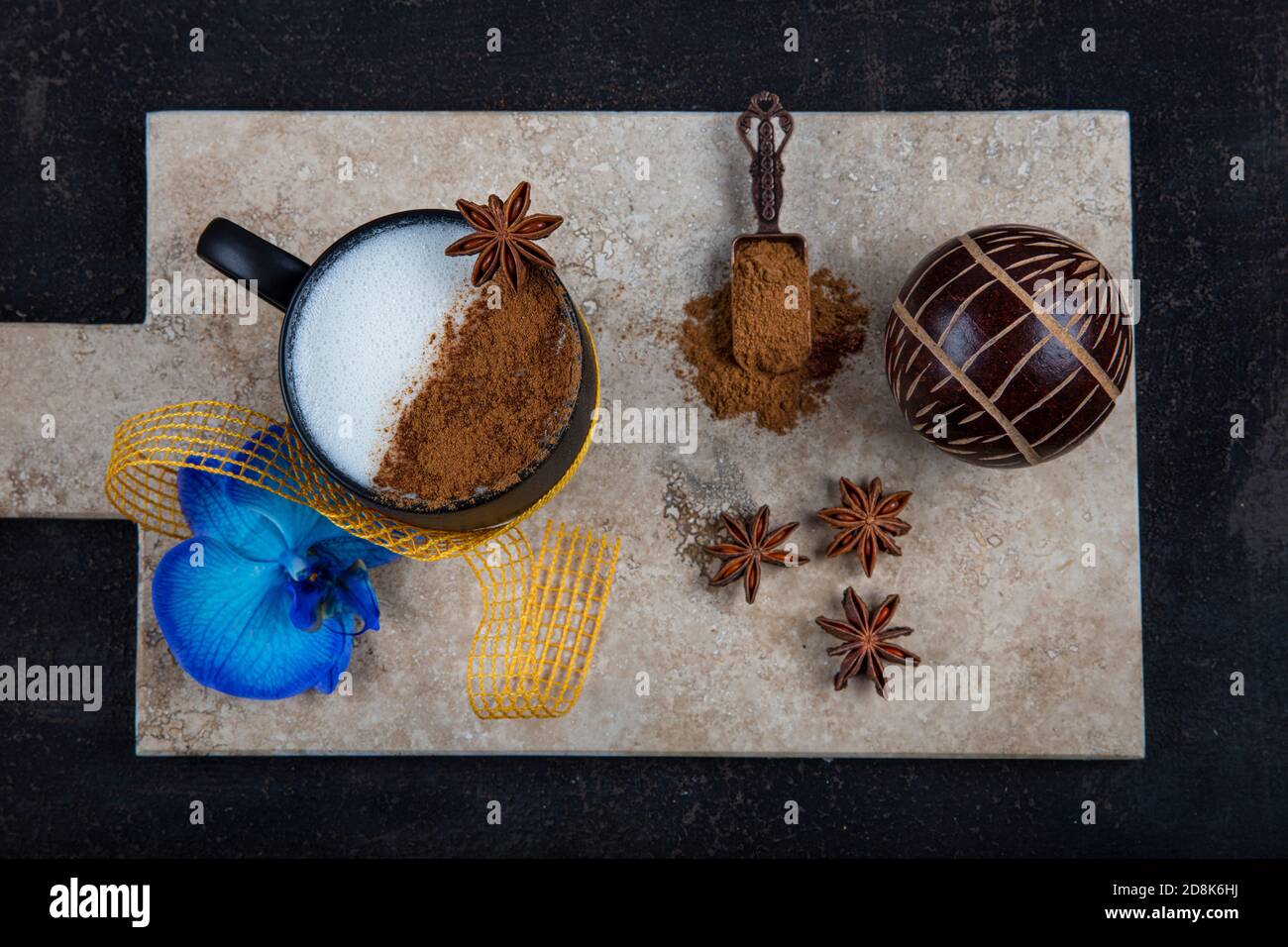 Turkish Salep or Sahlep with cinnamon sticks / Christmas Eggnog. Served ...