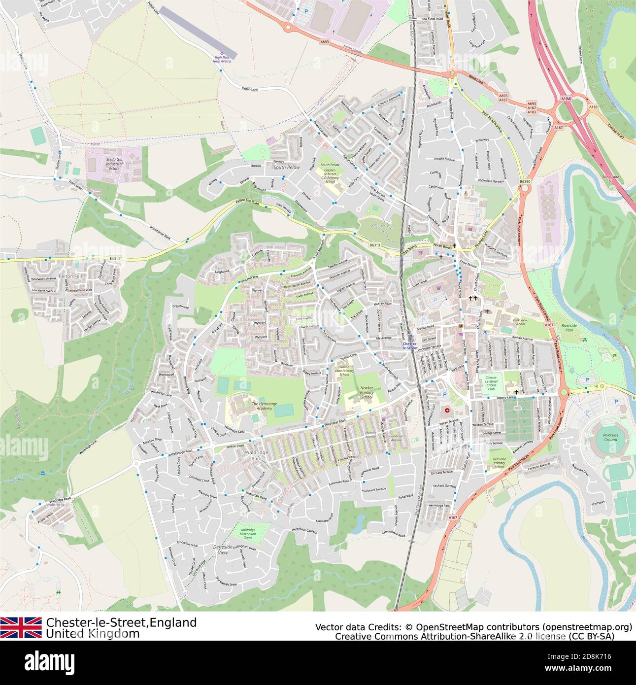 Map Of Chester England Stock Vector Images - Alamy