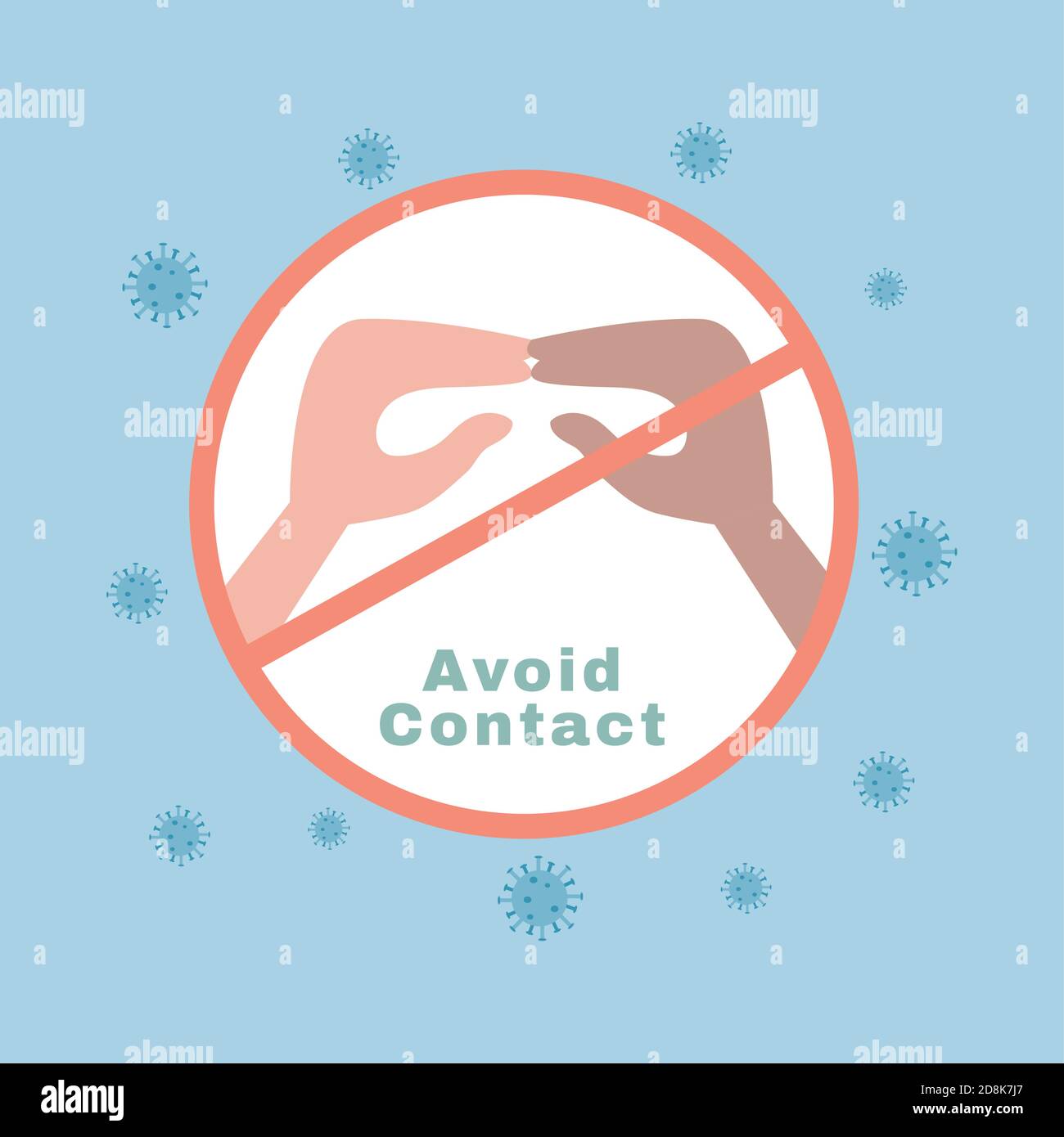 Hygiene concept avoid contact Stock Vector Images - Alamy