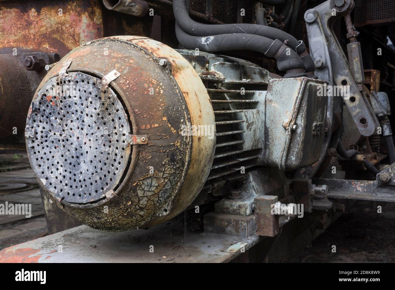 electric engine of a historic industrial machine Stock Photo - Alamy