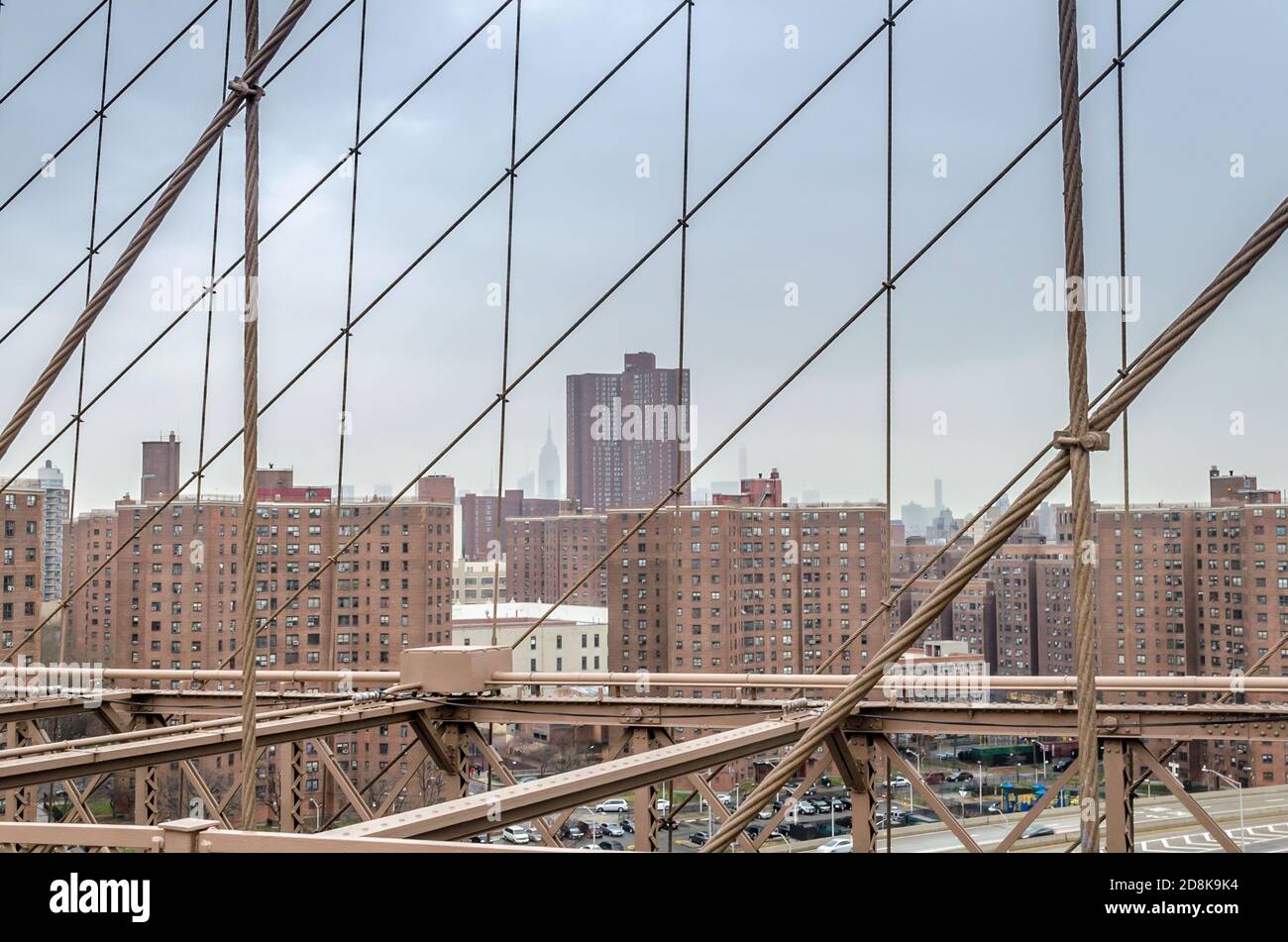 New York City Buildings and Skyscrapers Covered in Fog. View Through ...