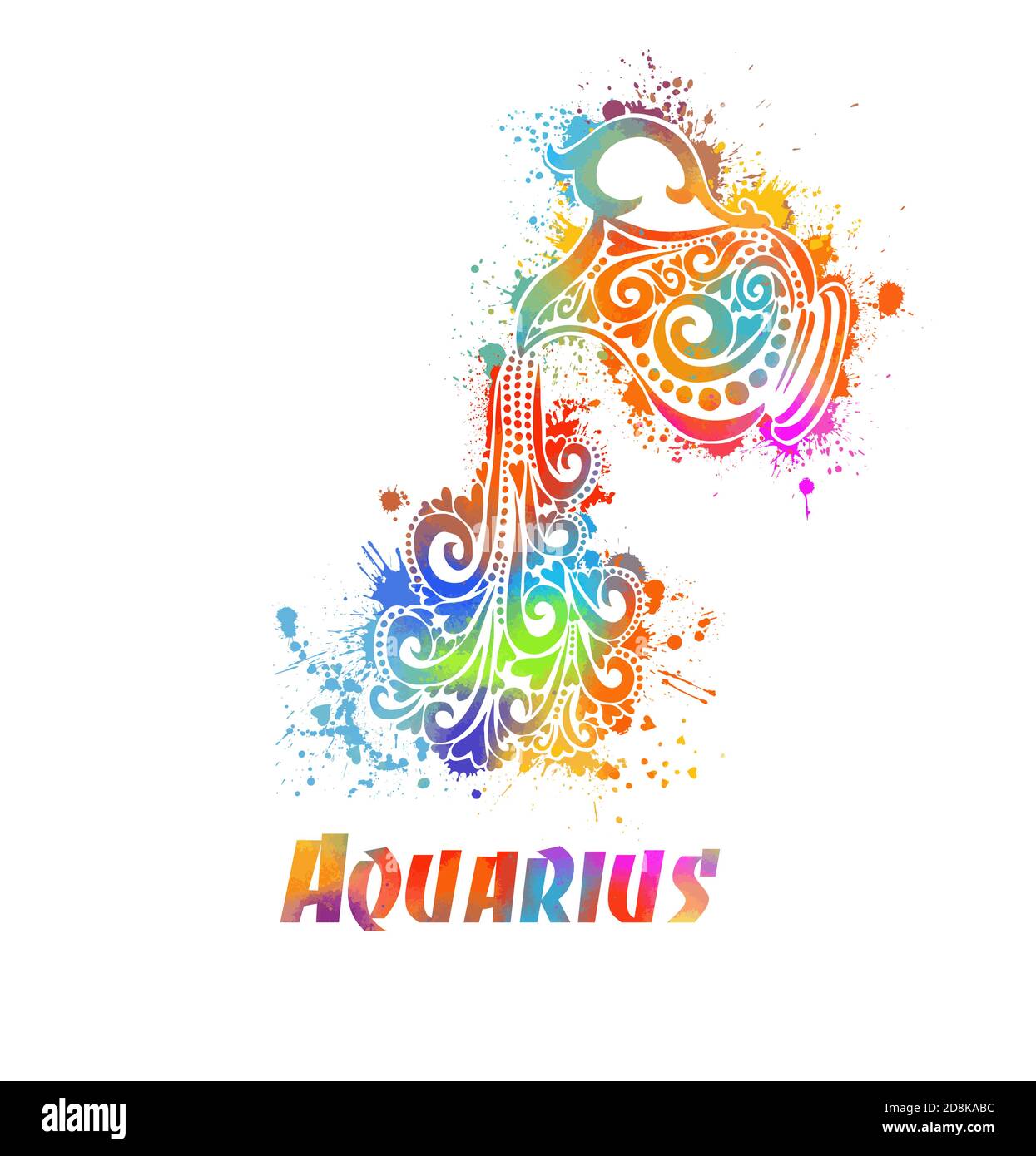 Aquarius zodiac sign. Vector illustration Stock Vector Image & Art - Alamy