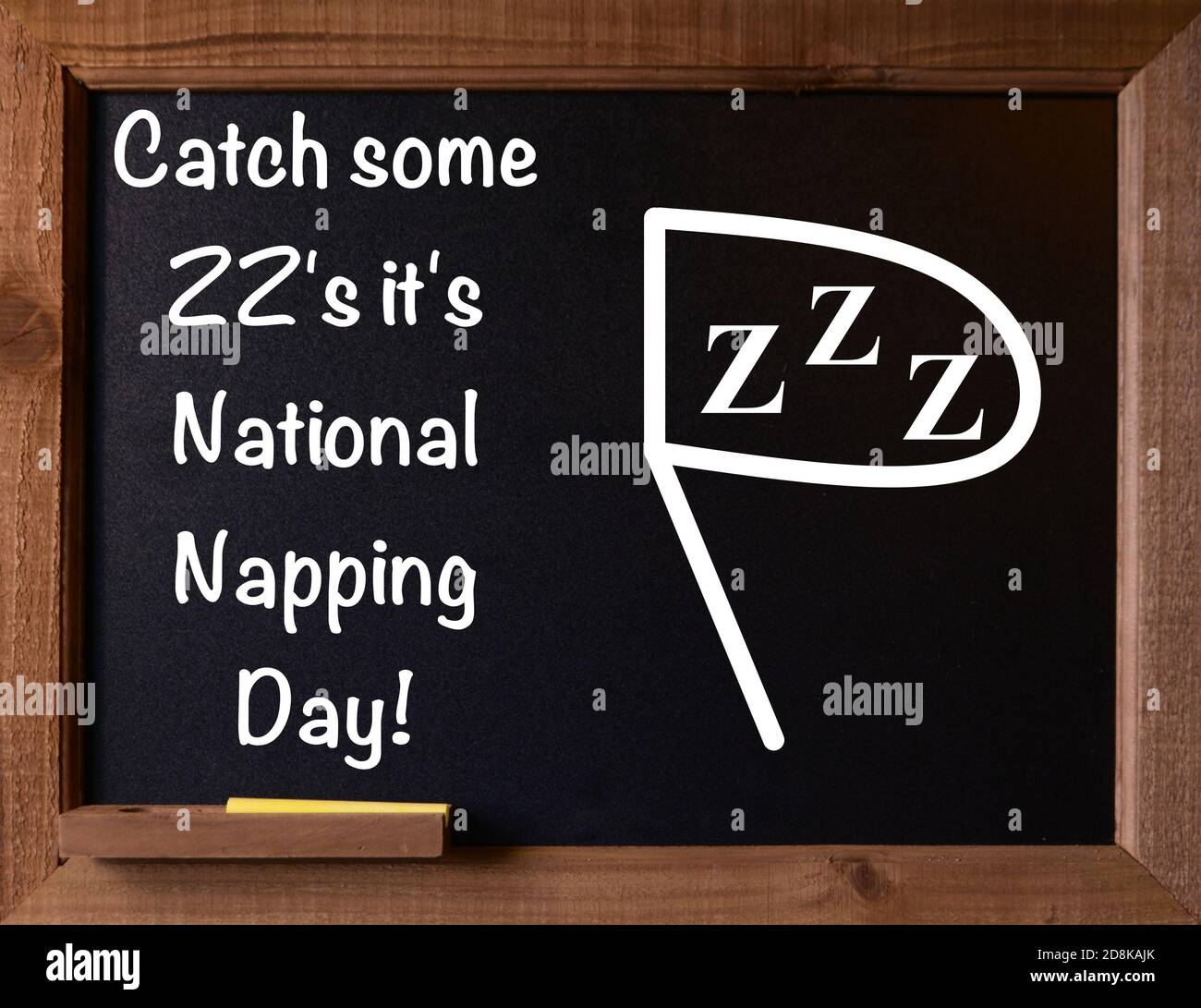 Photo of a black chalkboard with a message for National Holiday ...