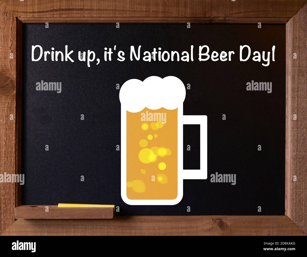 Photo of a black chalkboard with a message for National Holiday ...