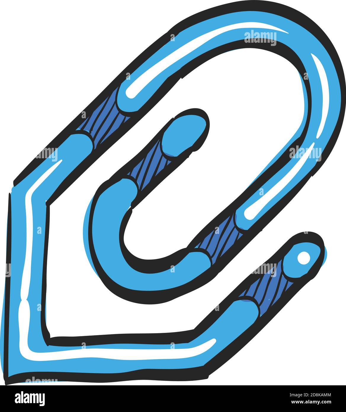 Attachment file icon in color drawing. Internet communication email ...