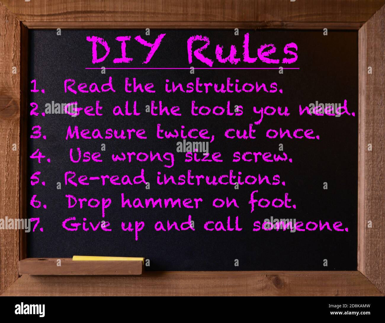 Chalkboard with rules hi-res stock photography and images - Alamy