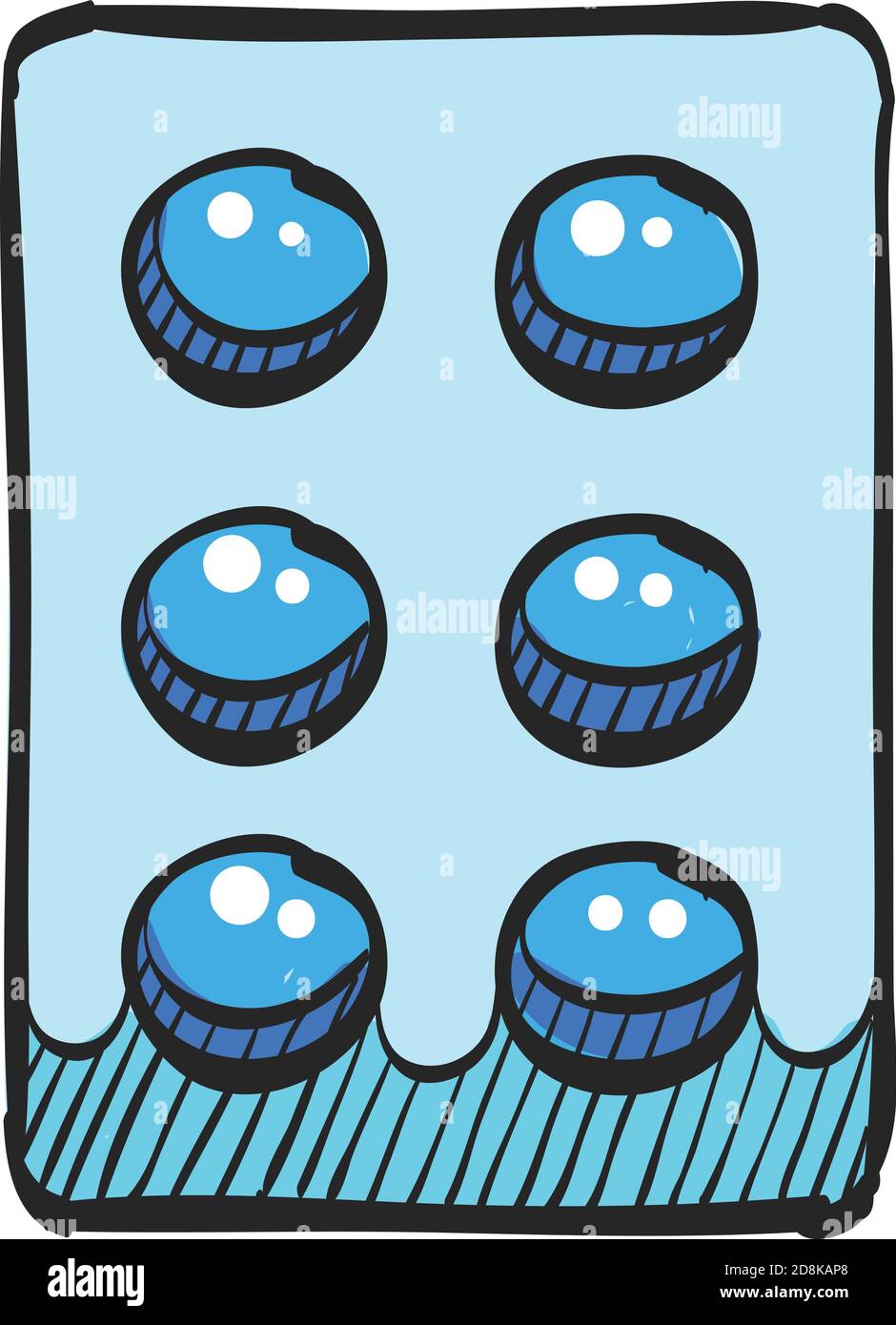 Pills icon in color drawing. Vitamin medicine drugs painkiller ...
