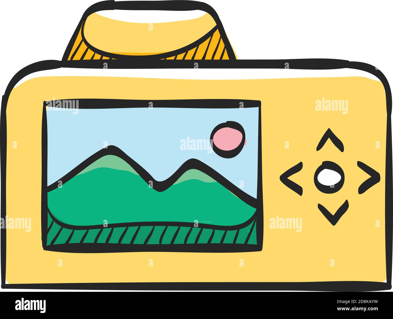 Camera icon in color drawing. Photography picture electronic imaging ...