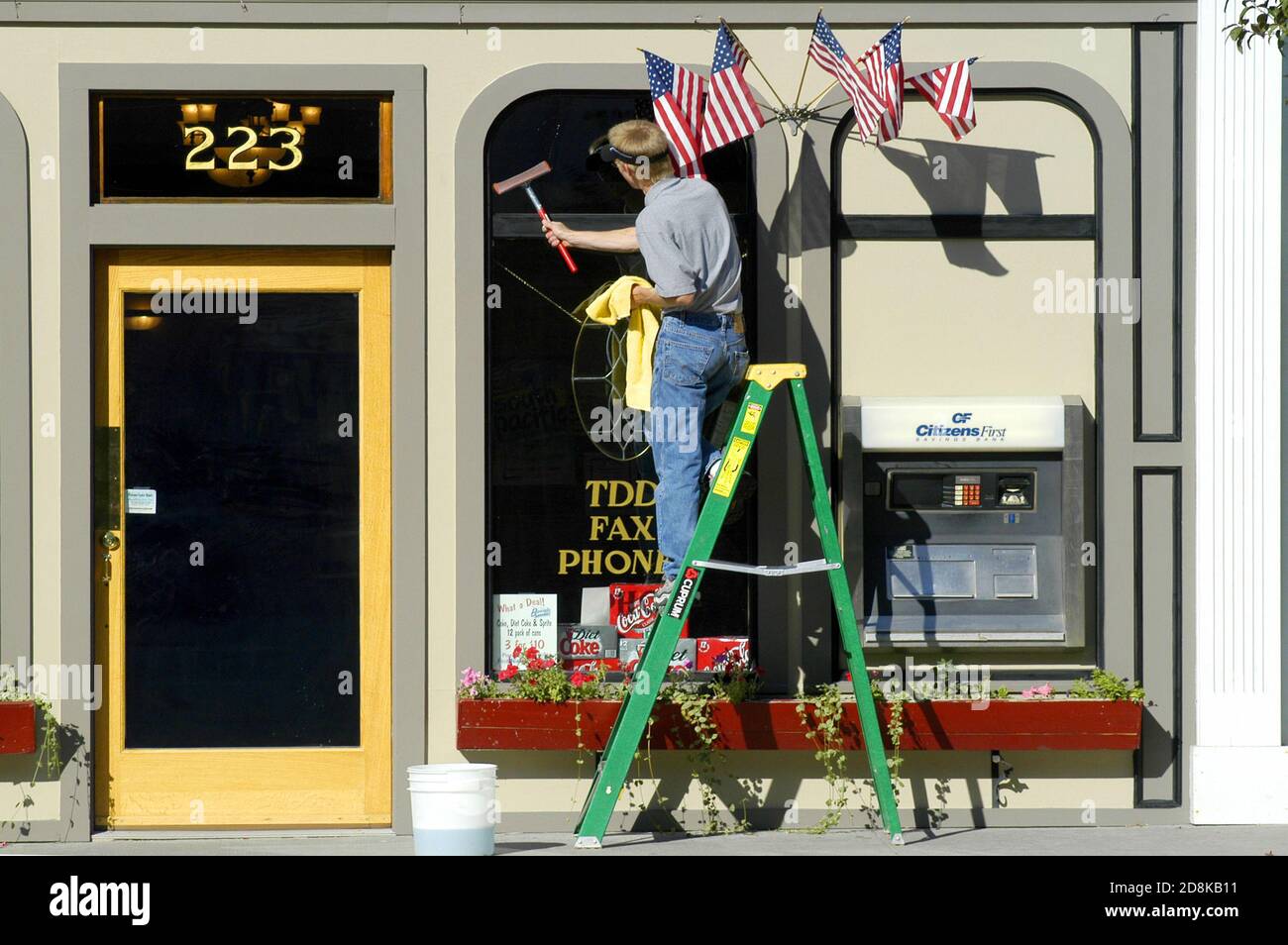 Window washer stands on hi-res stock photography and images - Alamy