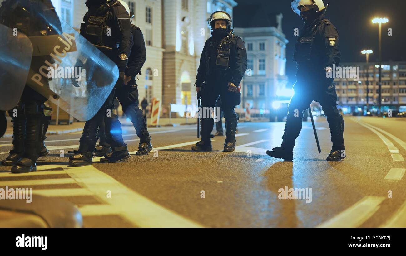 Warsaw, Poland 30.10.2020 - Anti abortion and human rights protest ...