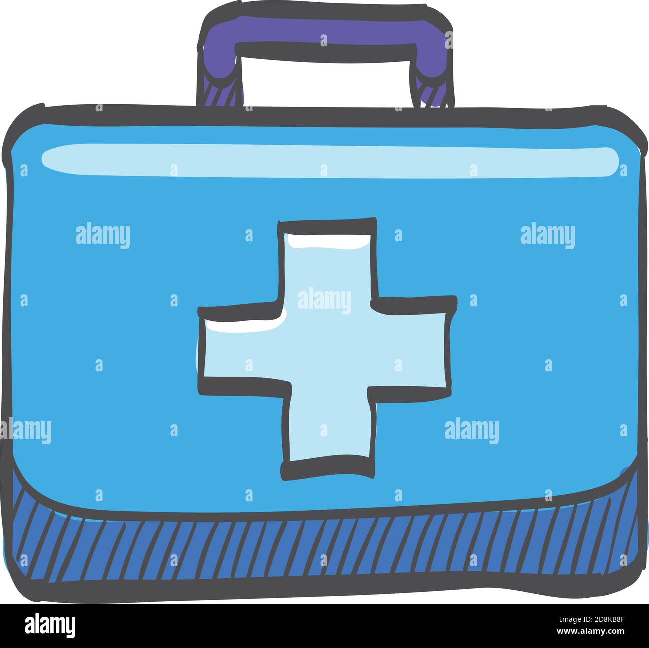 Medical case icon in color drawing. Health care equipment storage Stock ...