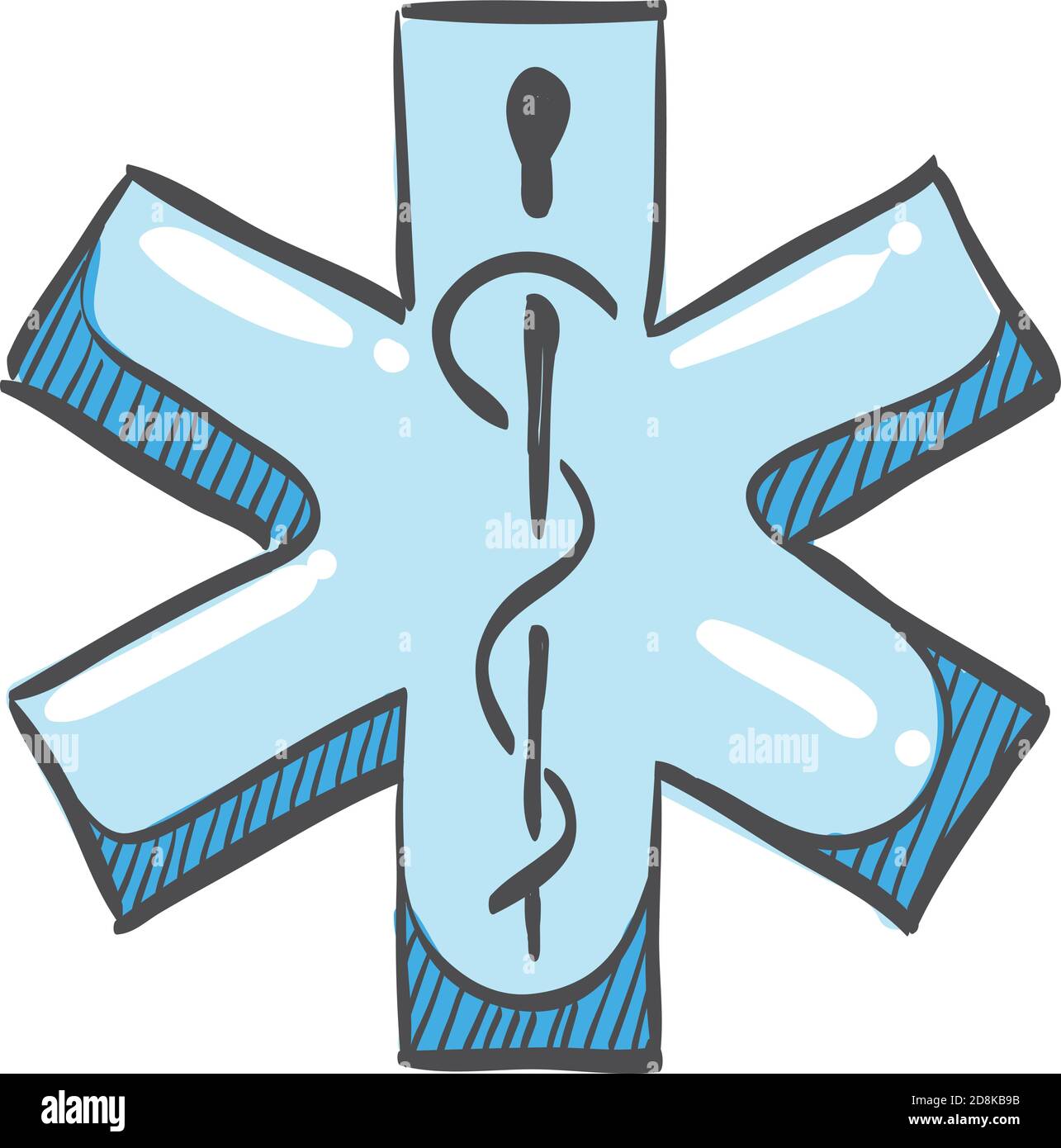 Medical symbol icon in color drawing Stock Vector Image & Art - Alamy