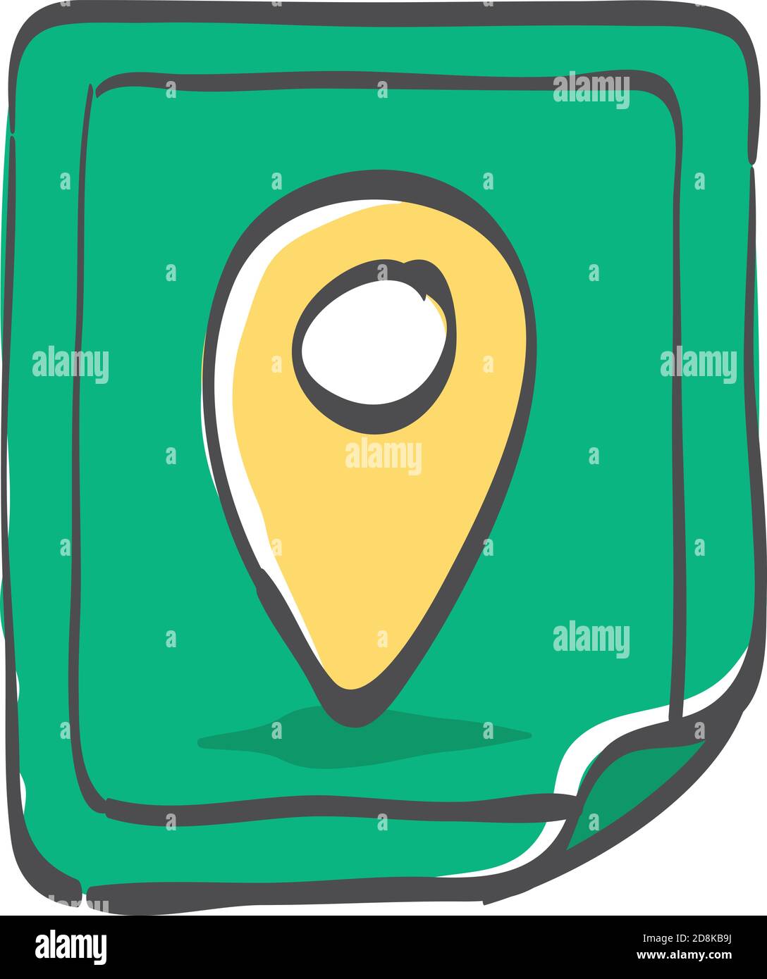 Drawing pin in map Cut Out Stock Images & Pictures - Alamy