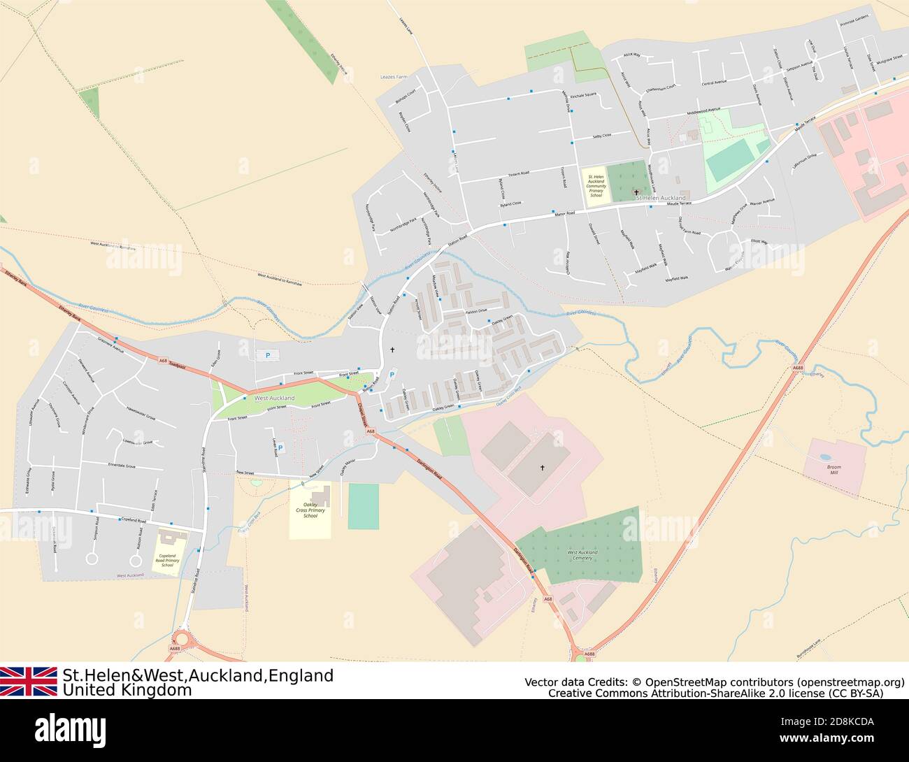 Map Of Bishop Auckland High Resolution Stock Photography and Images - Alamy