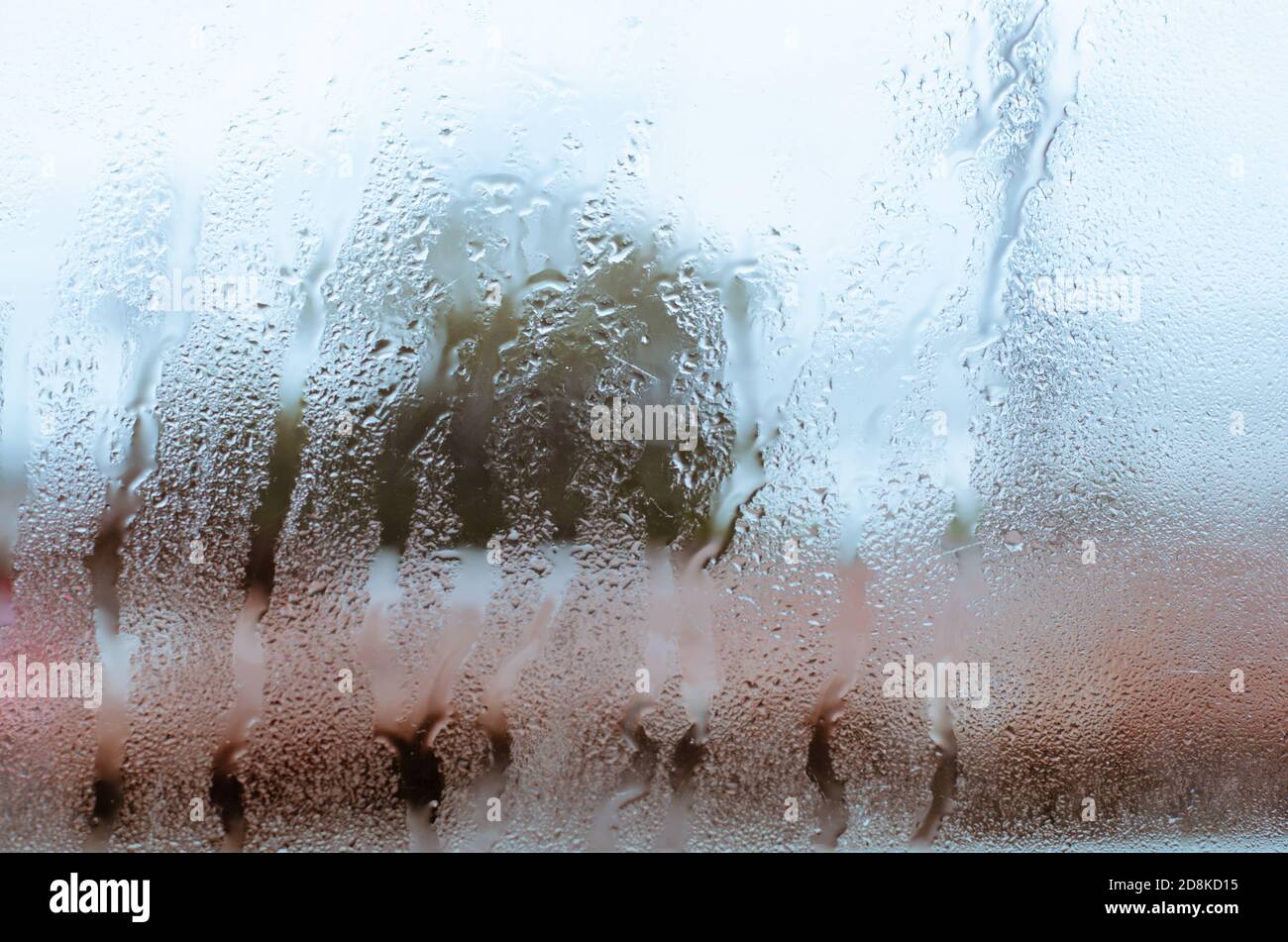 Water falling down blue glass hi-res stock photography and images - Alamy