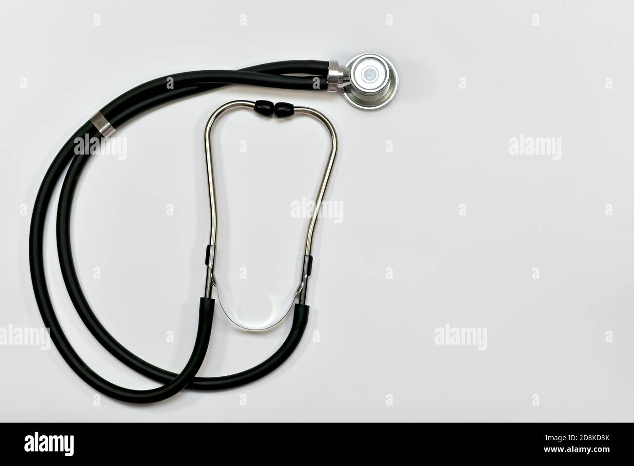 Medical metal stethoscope with acoustic head, binaural tubes, headband ...