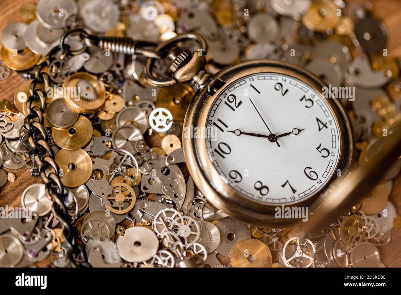 Pocket Watch Showing Gears