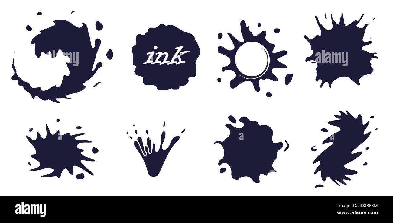 Ink blots vector set Stock Vector Image & Art - Alamy