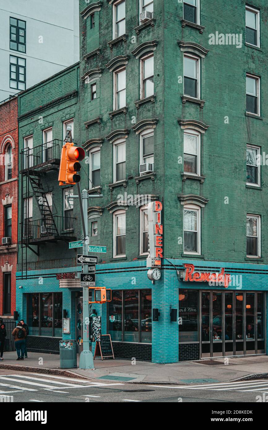 Remedy Diner in the Lower East Side, Manhattan, New York City Stock ...