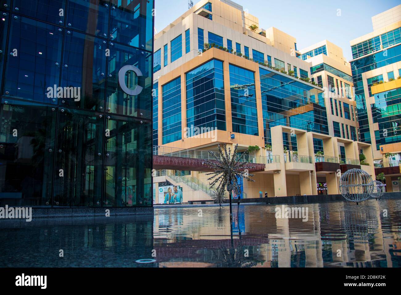 Bay Square area in Business Bay district in Dubai, UAE. Outdoors Stock ...