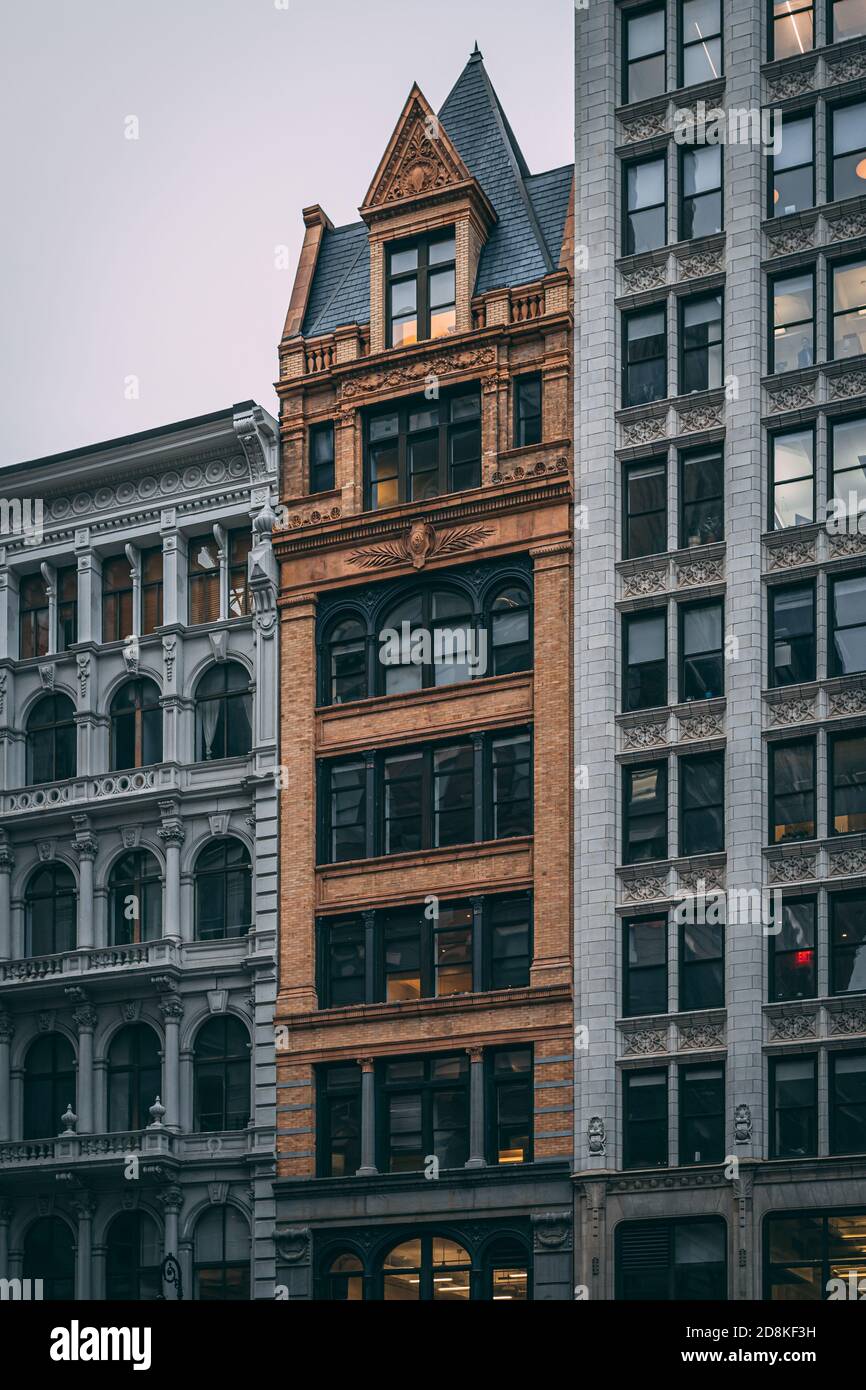 Architecture on Broadway in Noho, Manhattan, New York City Stock Photo ...