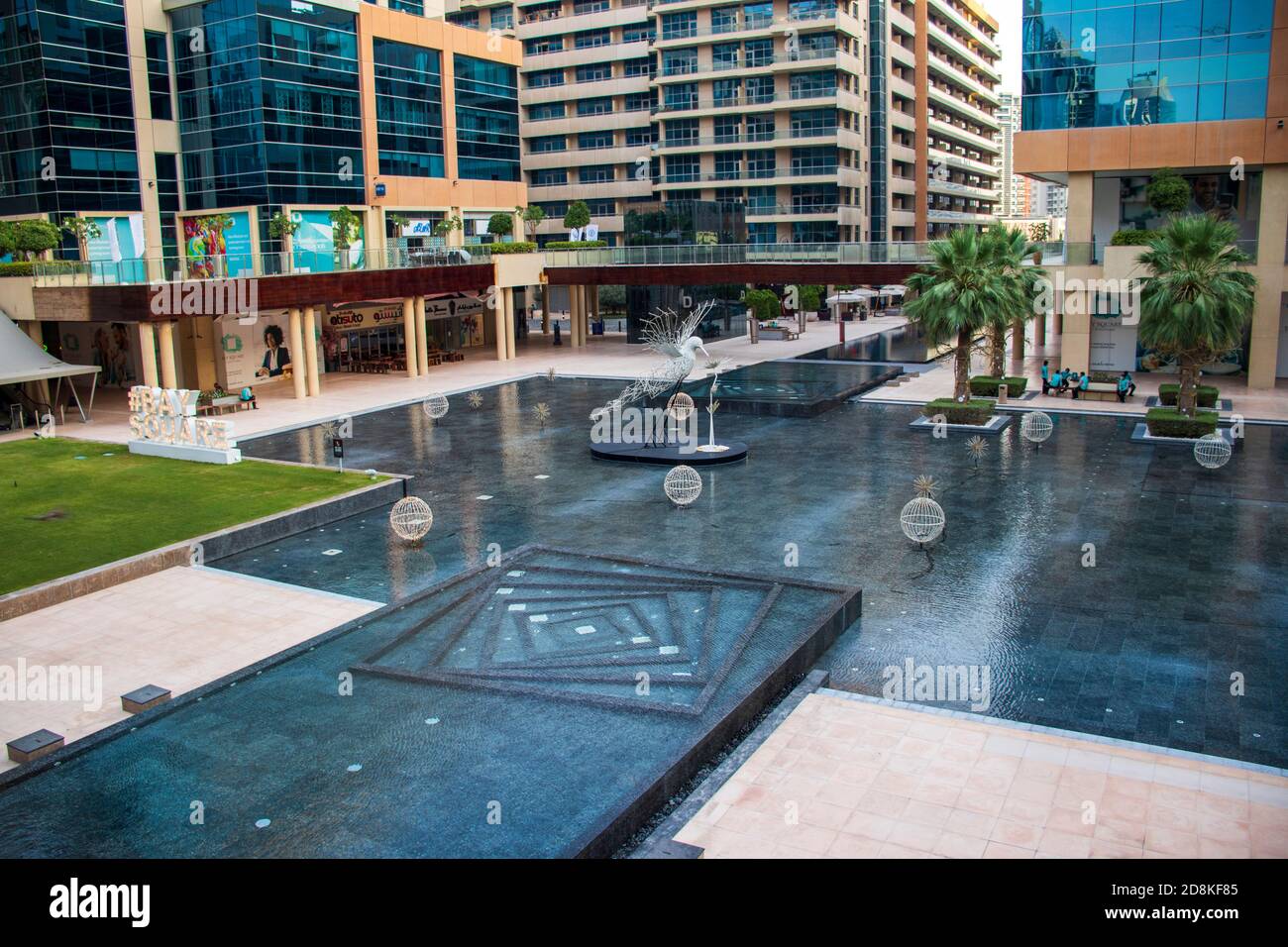 Bay Square area in Business Bay district in Dubai, UAE. Outdoors Stock ...