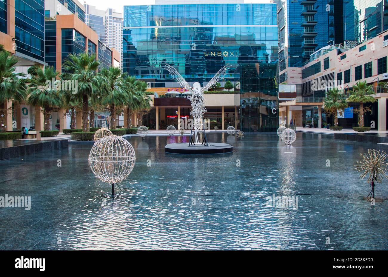 Bay Square area in Business Bay district in Dubai, UAE. Outdoors Stock ...